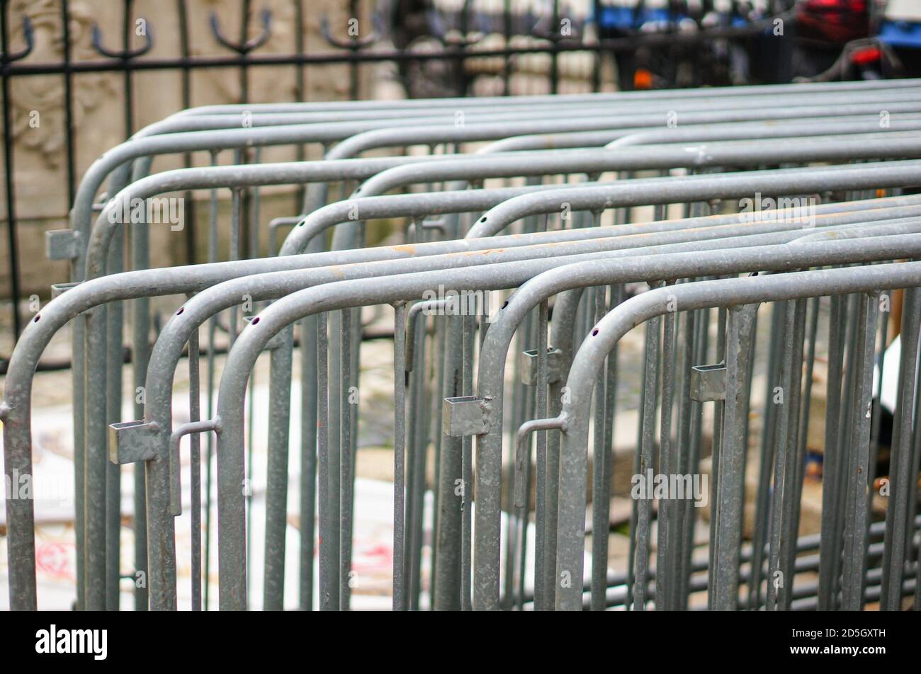 Silver barriers hi-res stock photography and images - Alamy