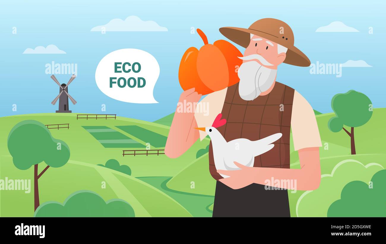 Cartoon farmer character hi-res stock photography and images - Alamy