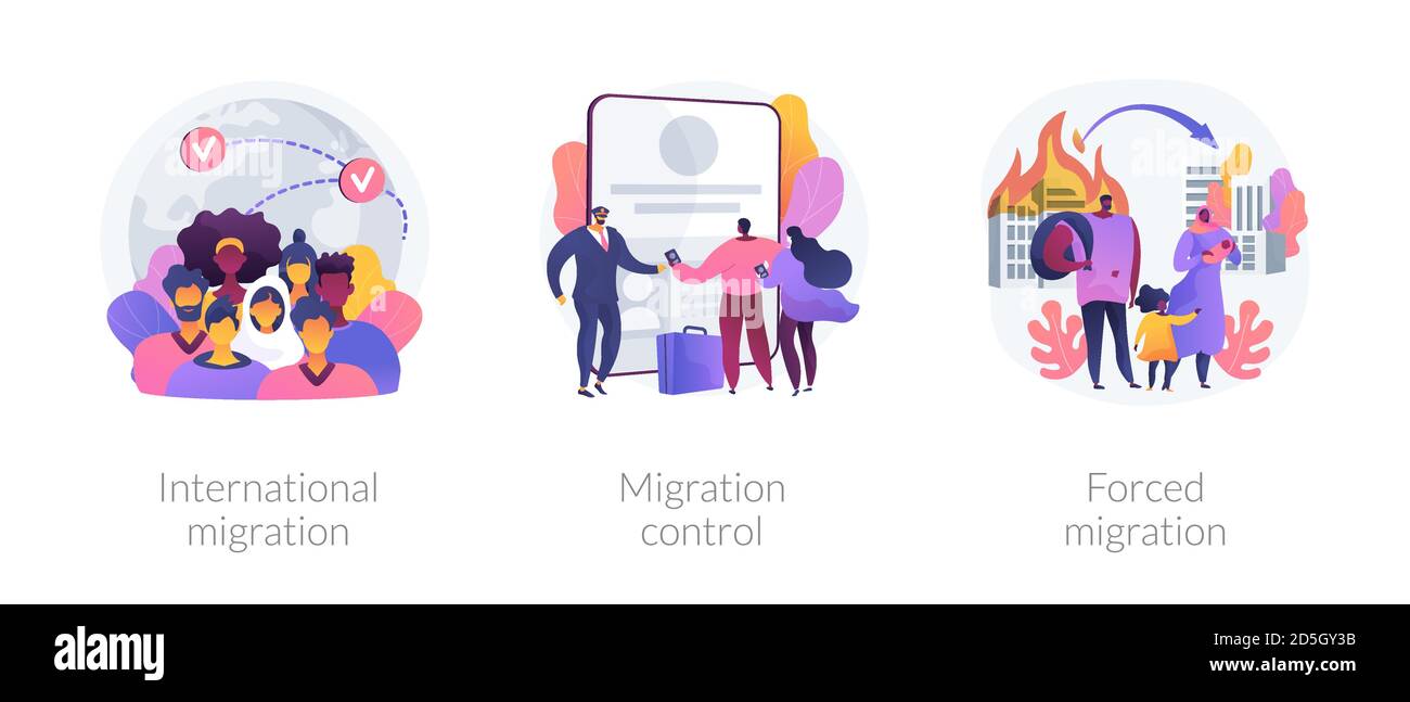 Population displacement, refugees abstract concept vector illustrations ... Population displacement, refugees abstract concept vector illustrations ...