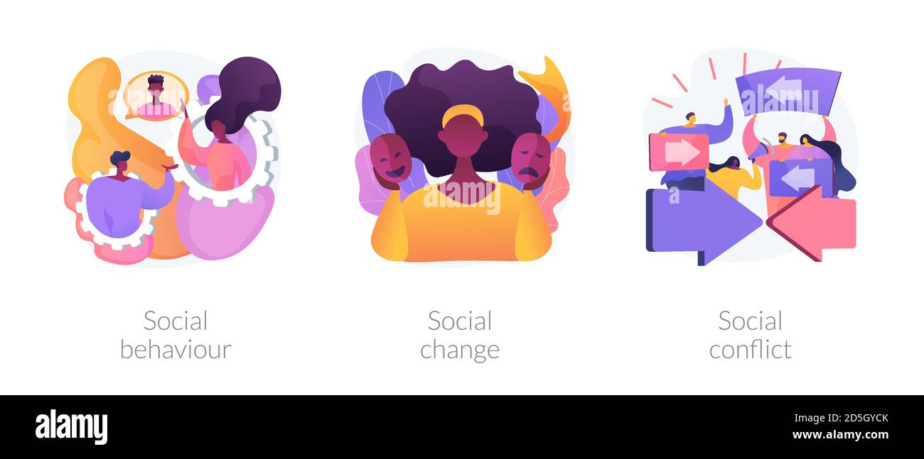 People interaction and communication abstract concept vector ...