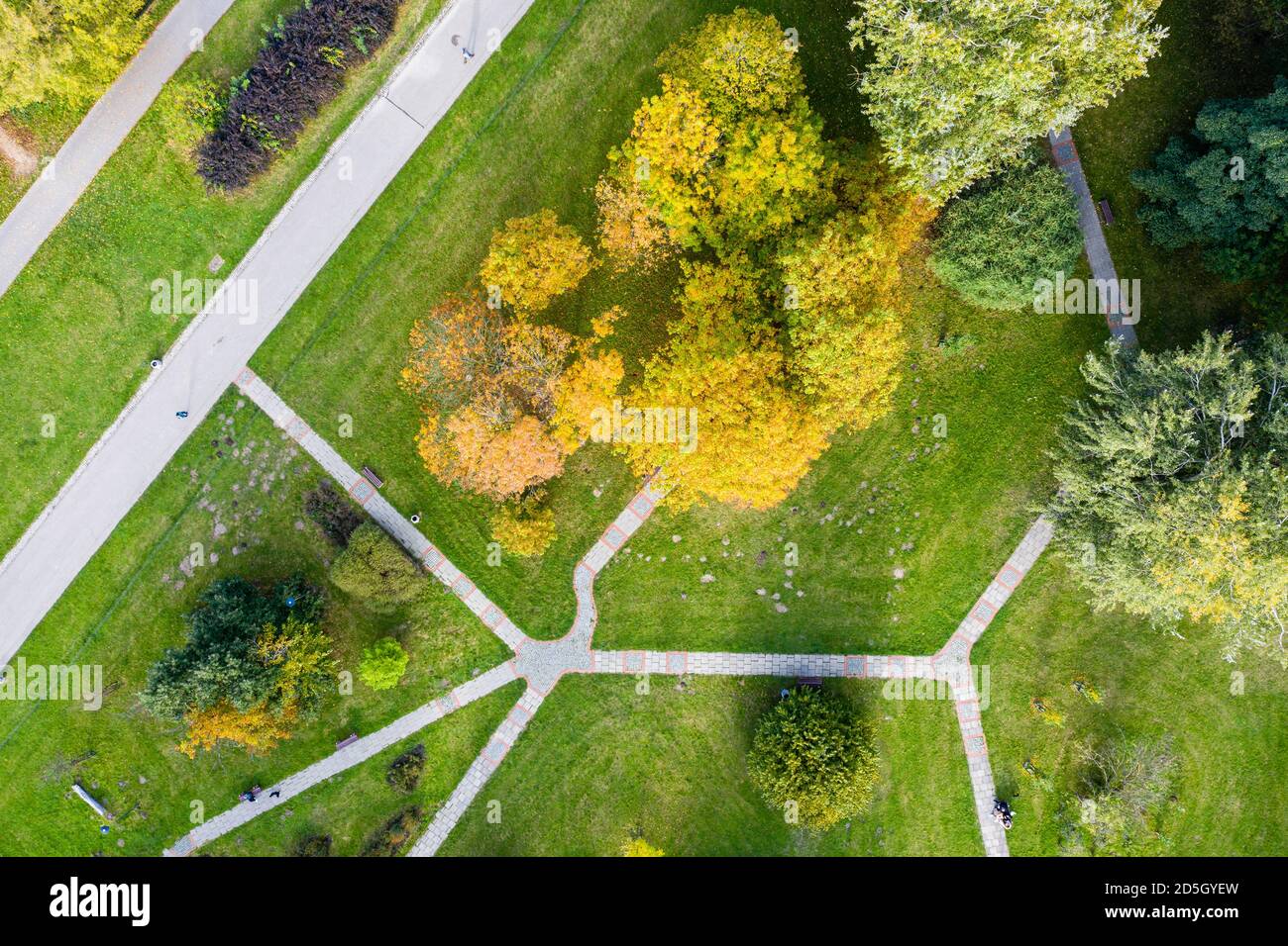 Aerial top view park hi-res stock photography and images - Alamy