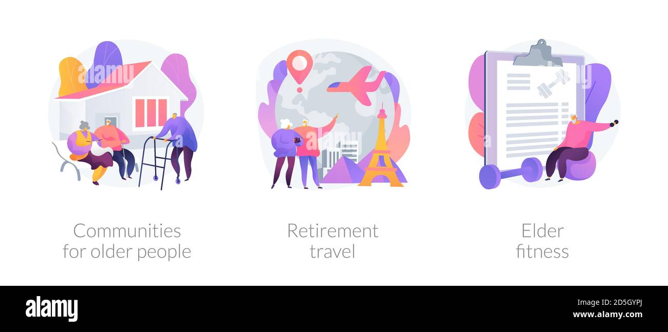 Senior people care abstract metaphors Stock Vector Image & Art - Alamy