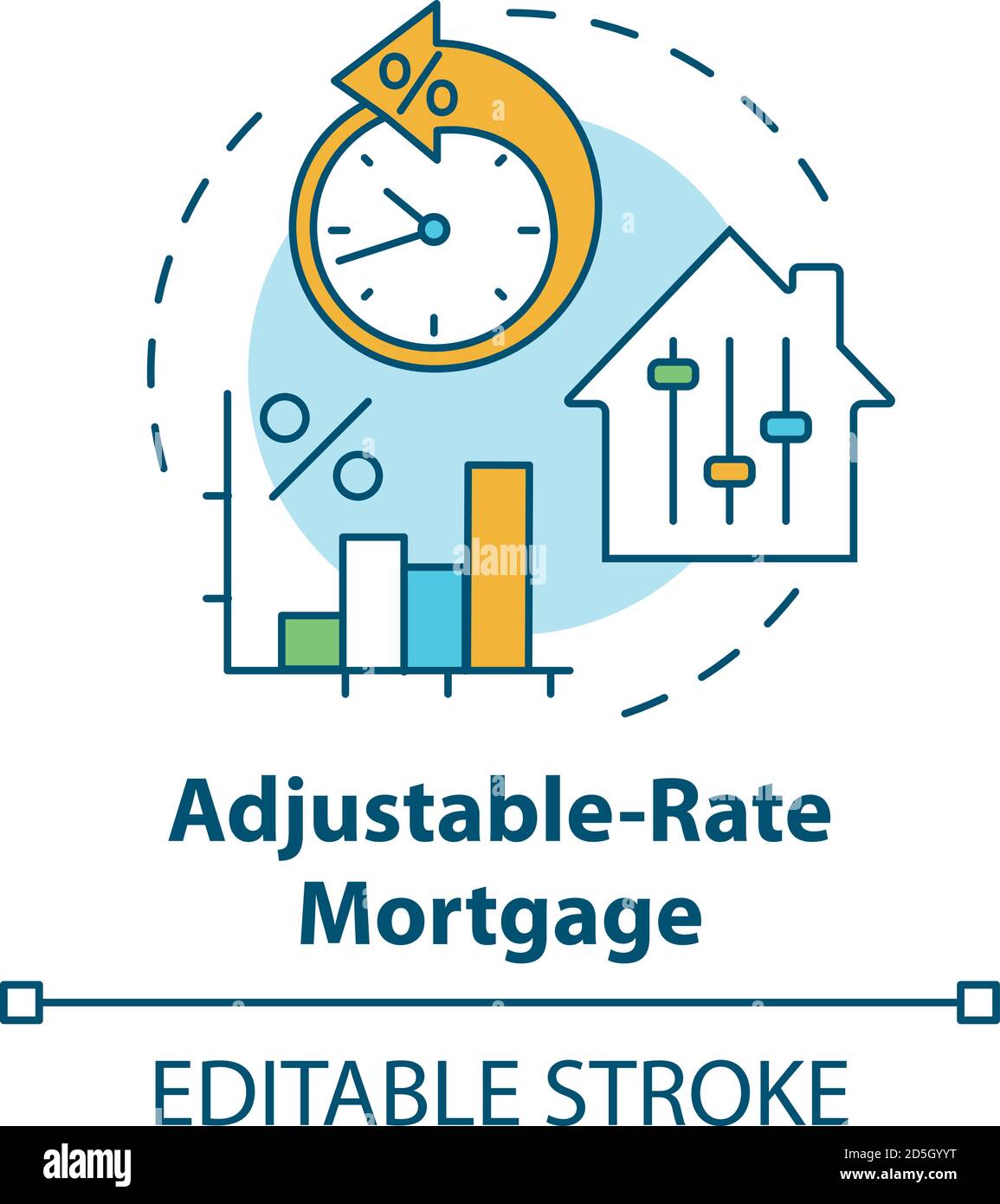 Adjustable-rate mortgage concept icon Stock Vector Image & Art - Alamy