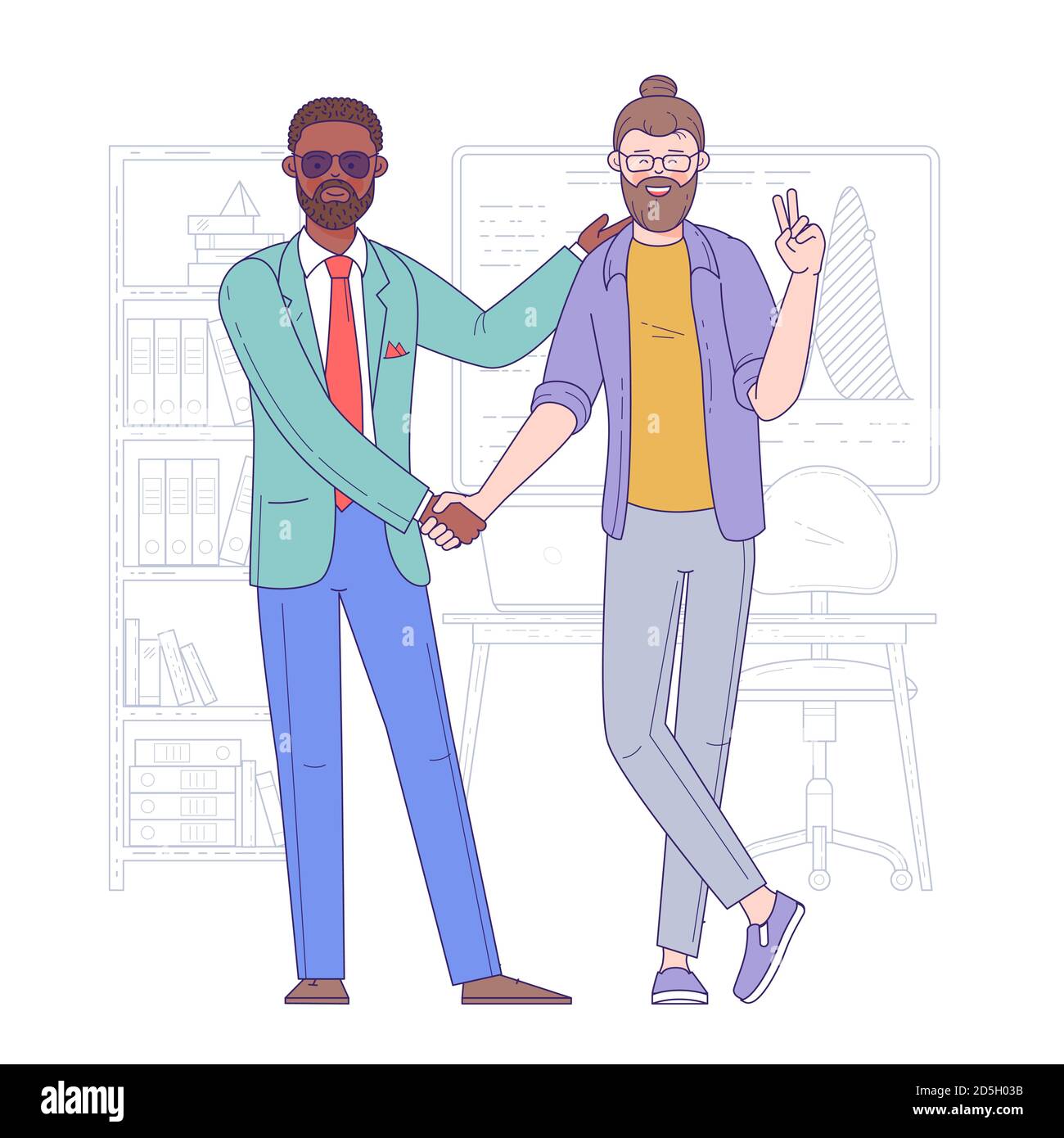 Man shakehand Stock Vector Images - Alamy