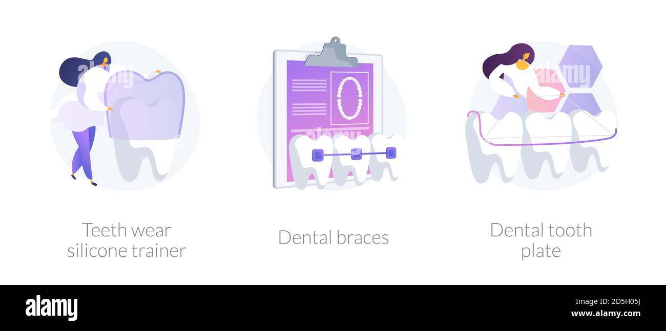 Teeth straightening vector concept metaphors Stock Vector Image & Art ...