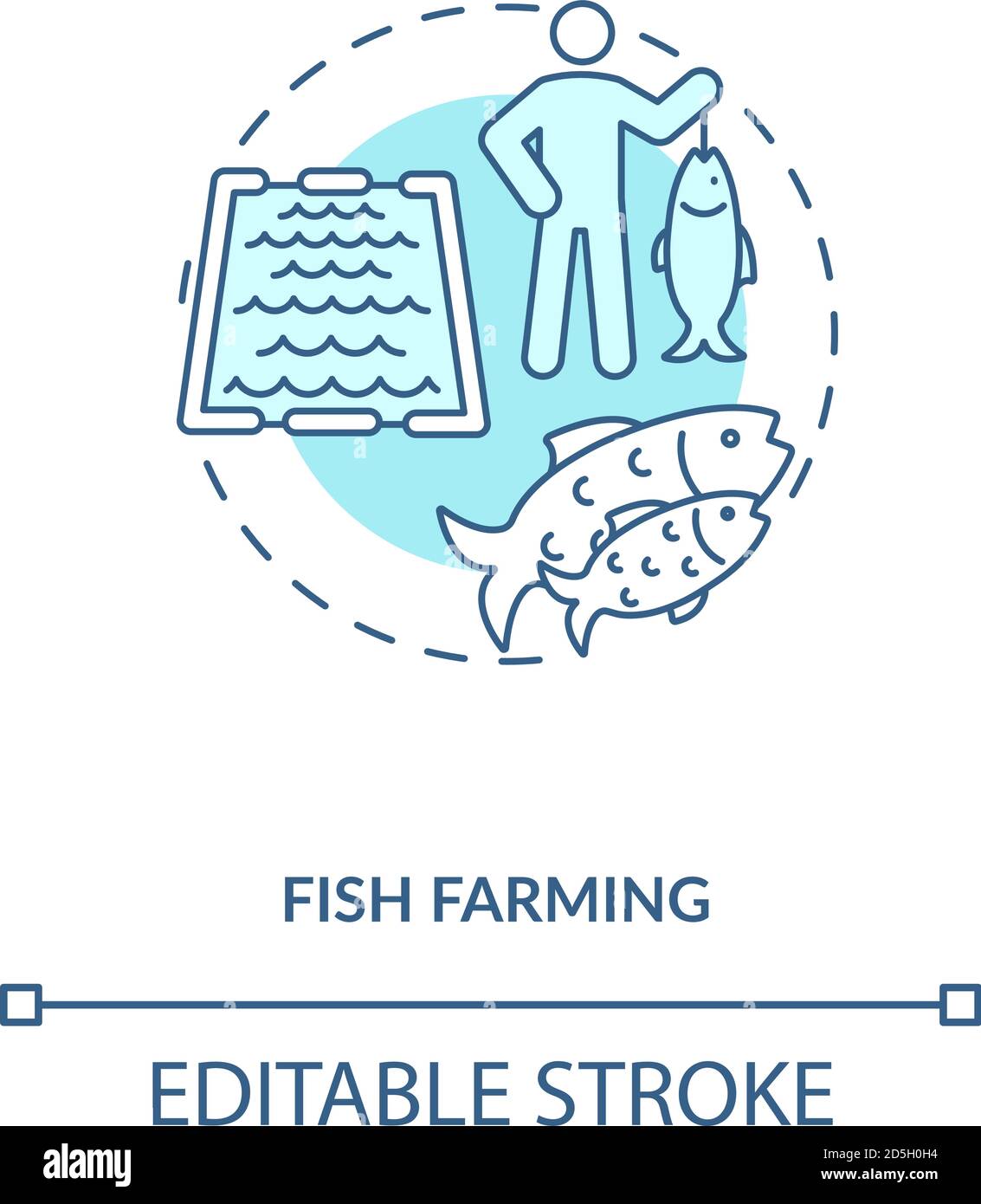 Fish farming concept icon Stock Vector Image & Art - Alamy