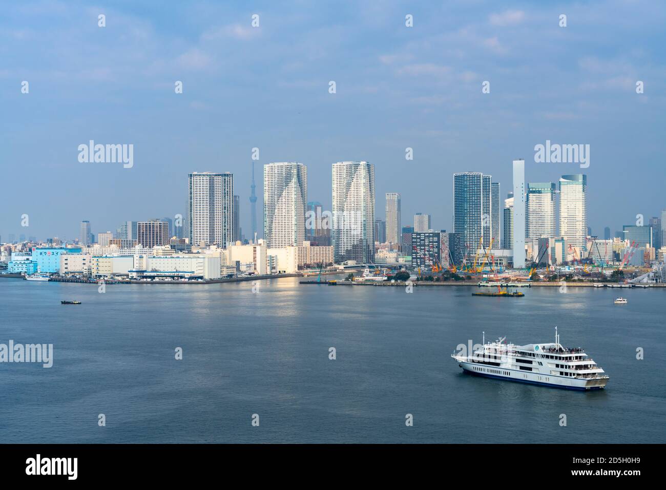 Many high-rise residential buildings stand in Toyosu district Tokyo ...