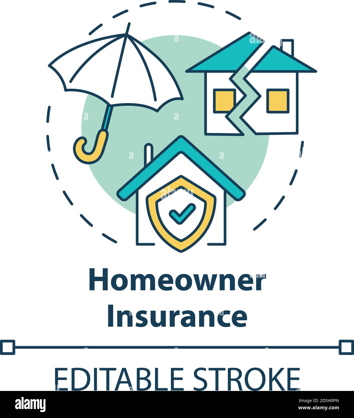 Homeowner insurance concept icon Stock Vector Image & Art - Alamy