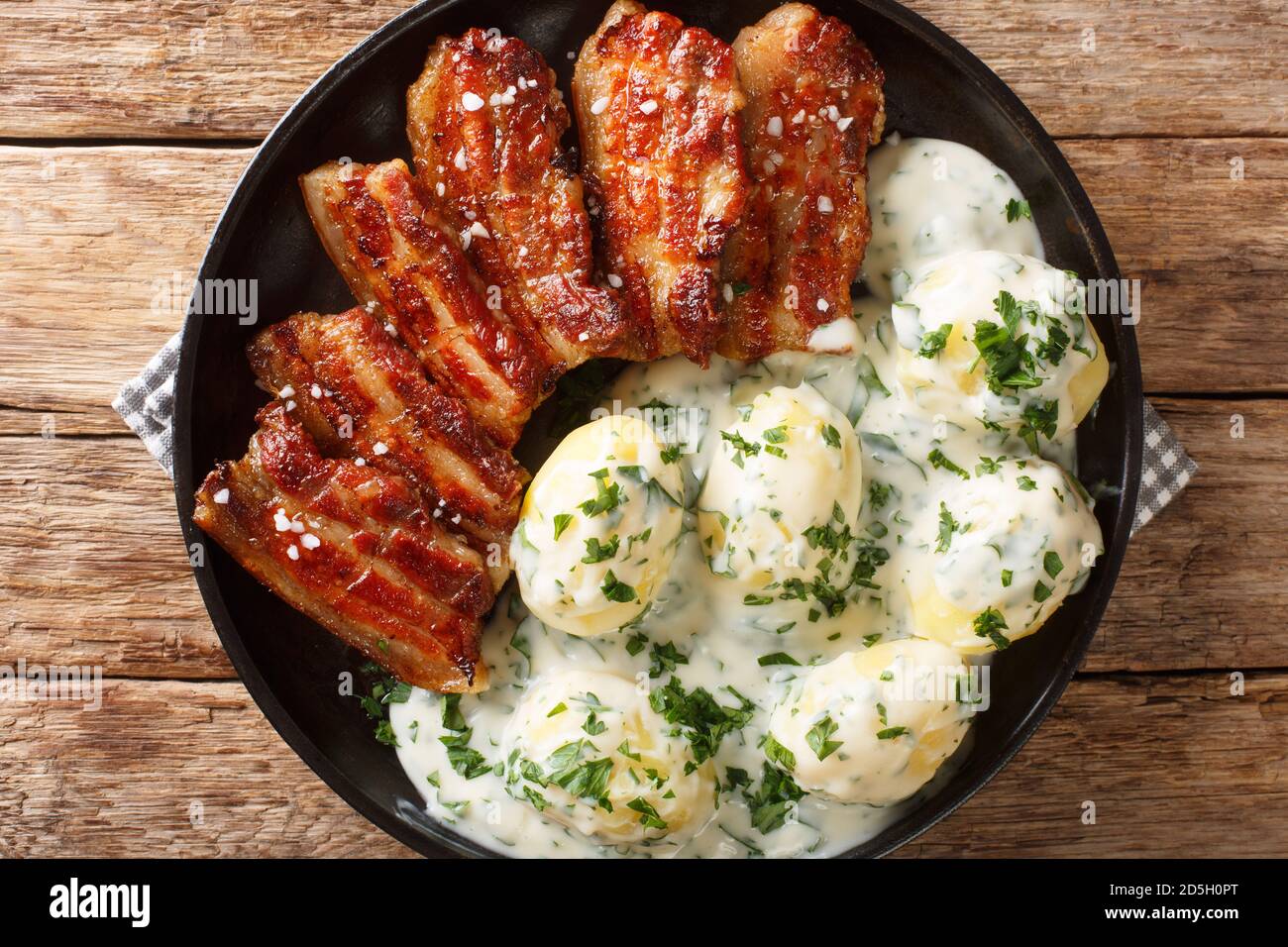Stegt flaesk is a quintessential Danish dish which consists of grilled ...