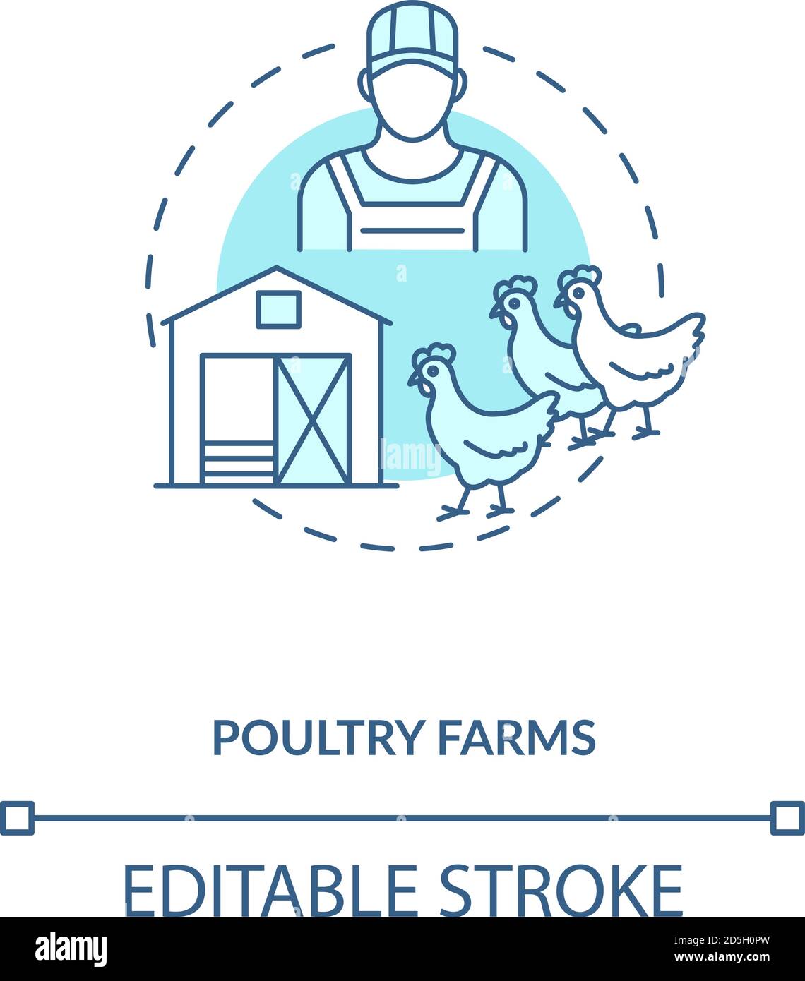 Poultry farms concept icon. Farm production types Stock Vector Image ...