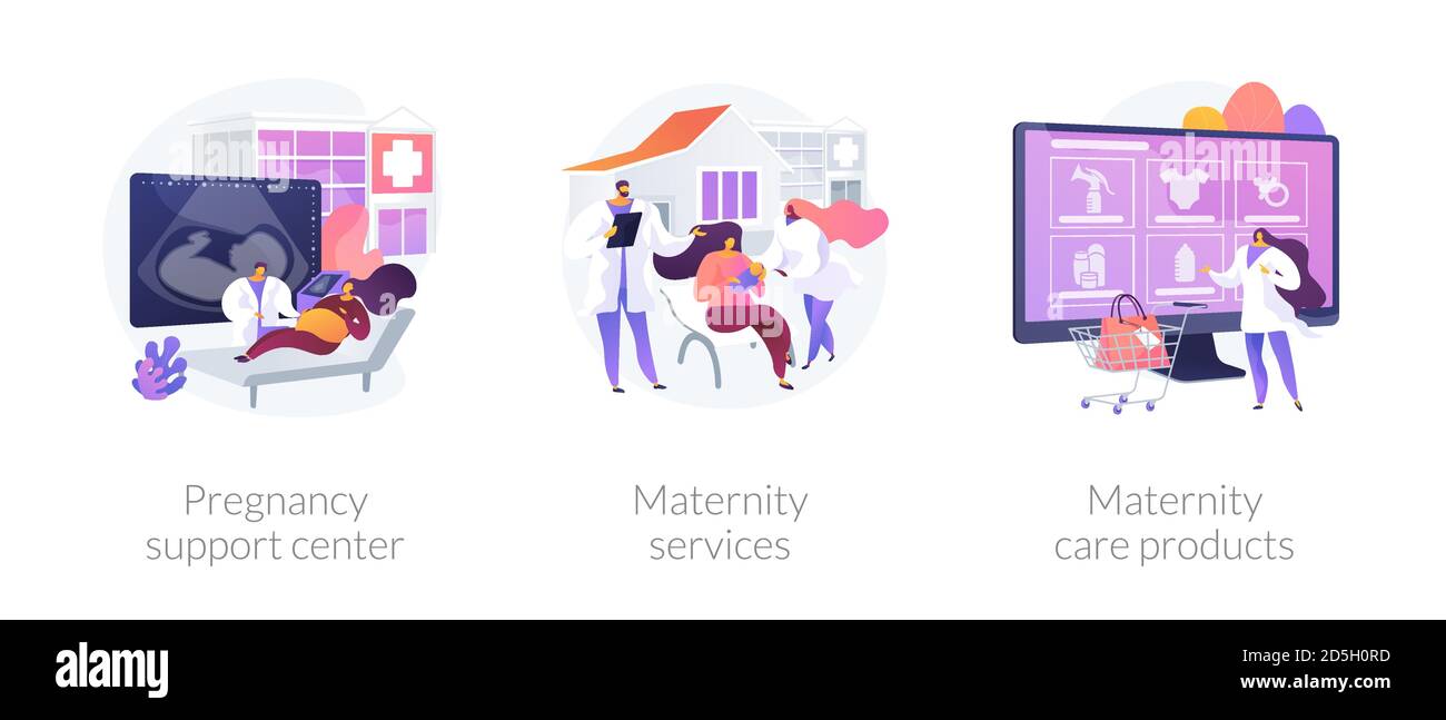 Pregnancy and maternity vector concept metaphors Stock Vector Image ...