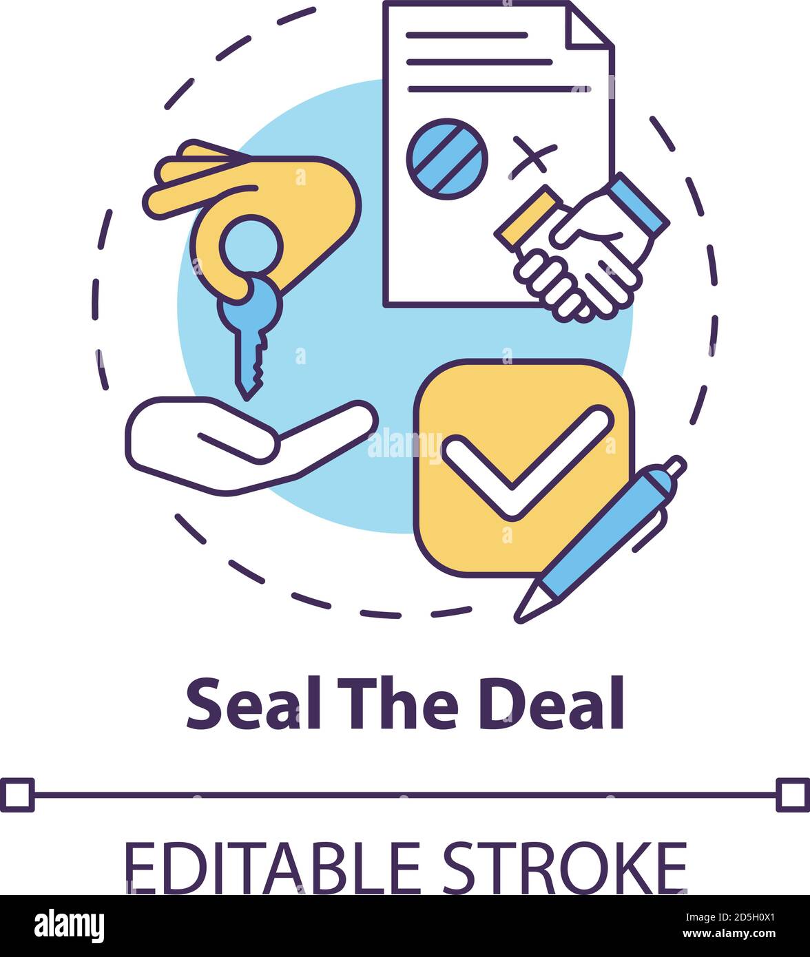 Seal deal concept icon Stock Vector Image & Art - Alamy