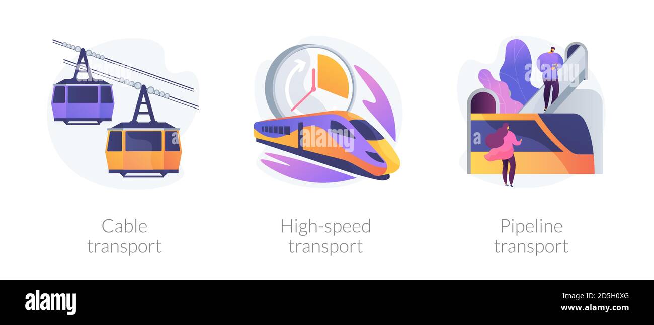 Long distance passenger vehicles vector concept metaphors Stock Vector ...