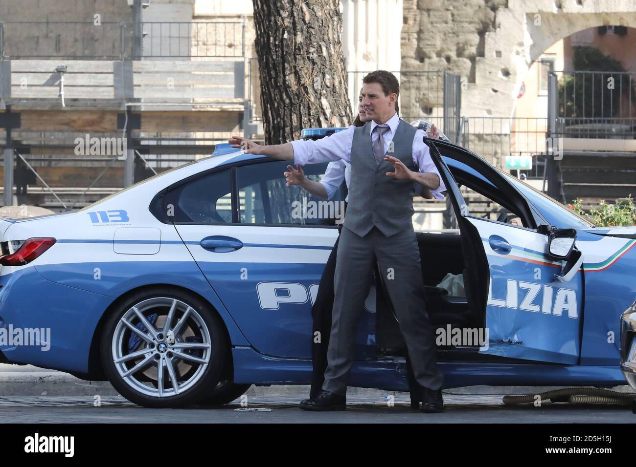 Rome, Italy. 13th Oct, 2020. Rome, film set "Mission impossible 7 ...
