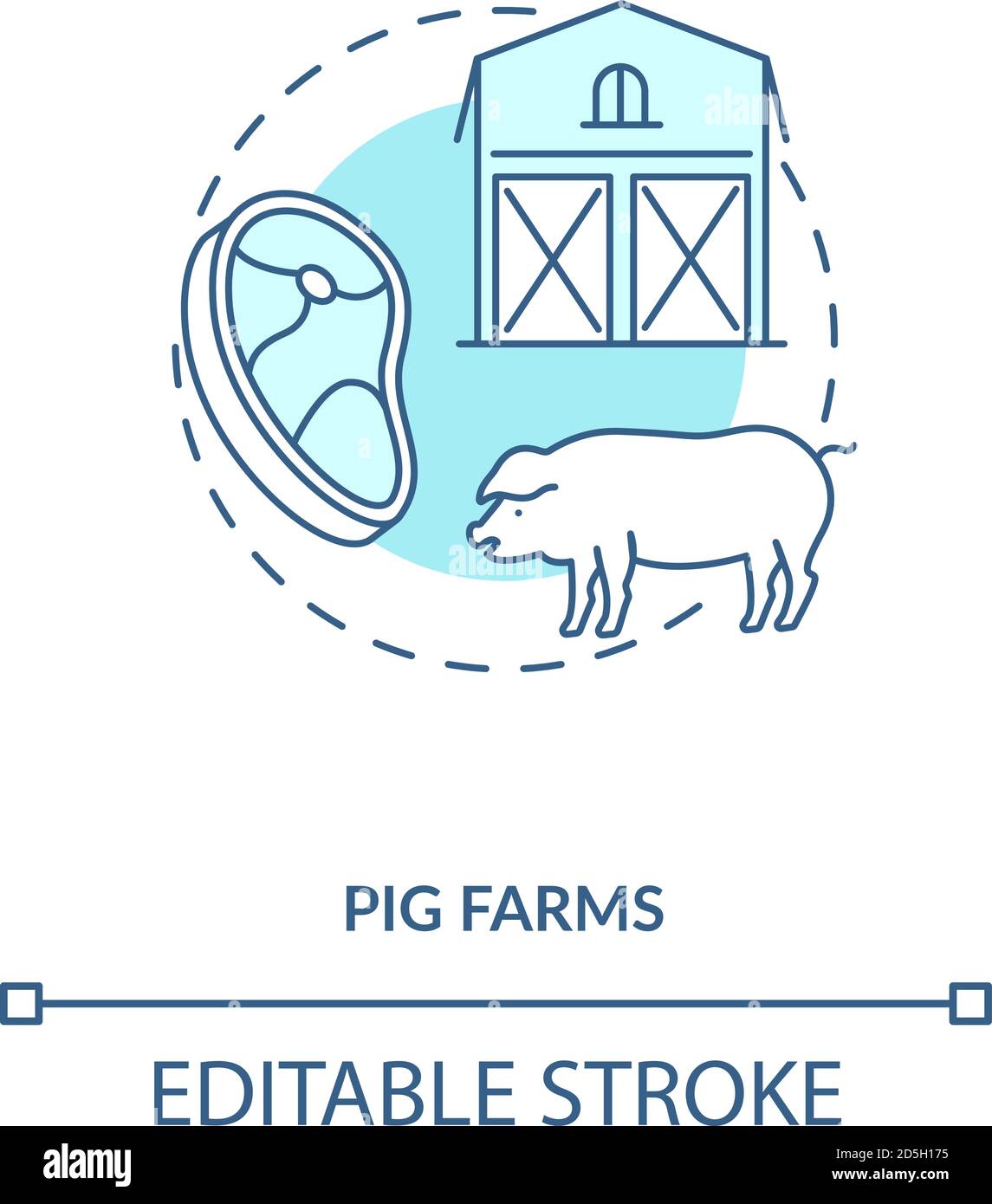 Pig farms concept icon Stock Vector Image & Art - Alamy
