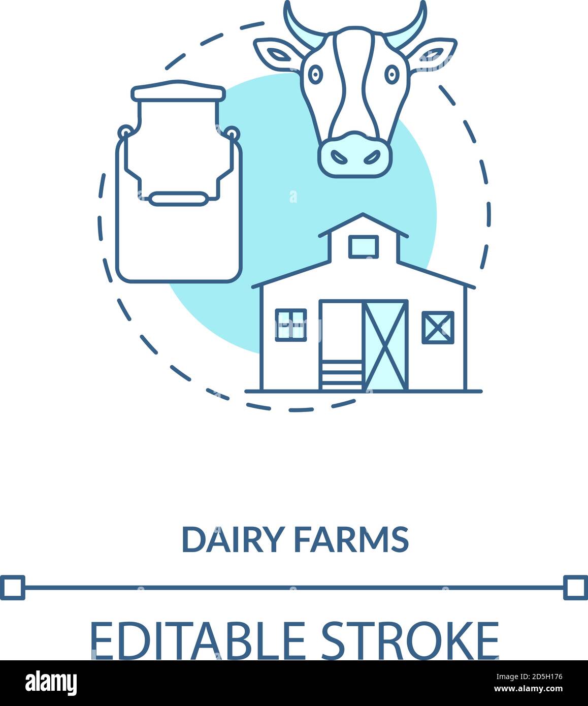 Dairy farms concept icon Stock Vector Image & Art - Alamy