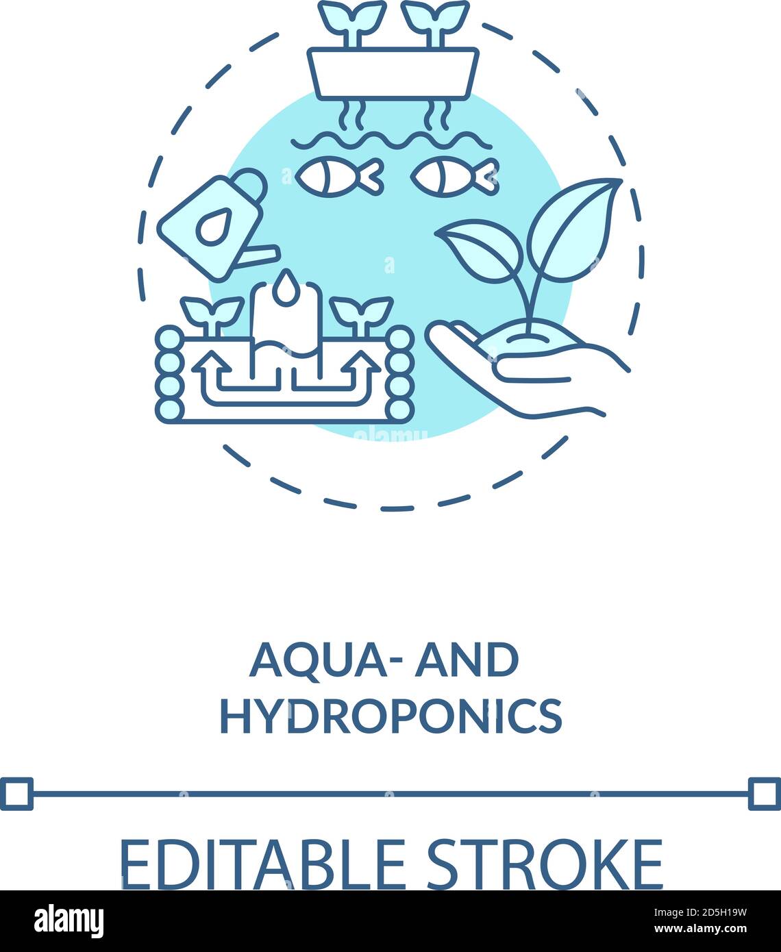 Aqua and hydroponics concept icon Stock Vector Image & Art - Alamy