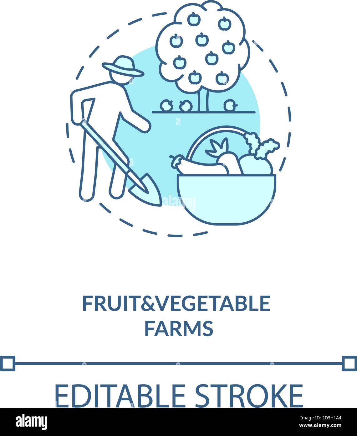 Fruit and vegetable farms concept icon Stock Vector Image & Art - Alamy