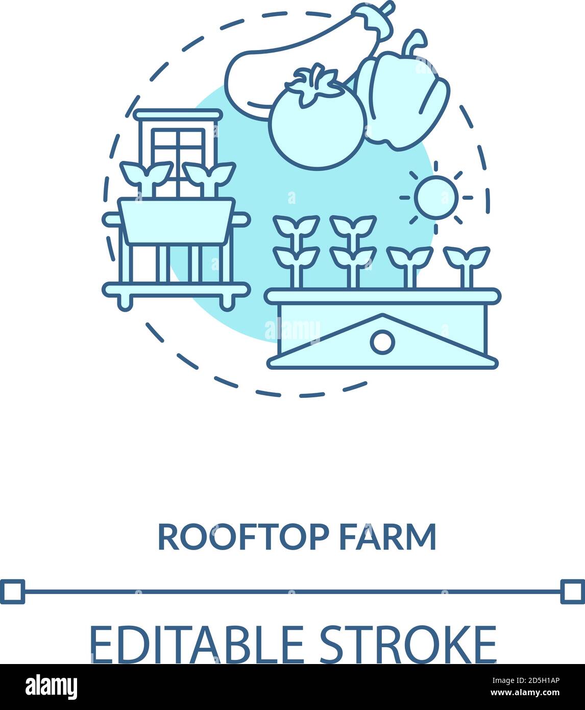 Rooftop farm concept icon Stock Vector Image & Art - Alamy