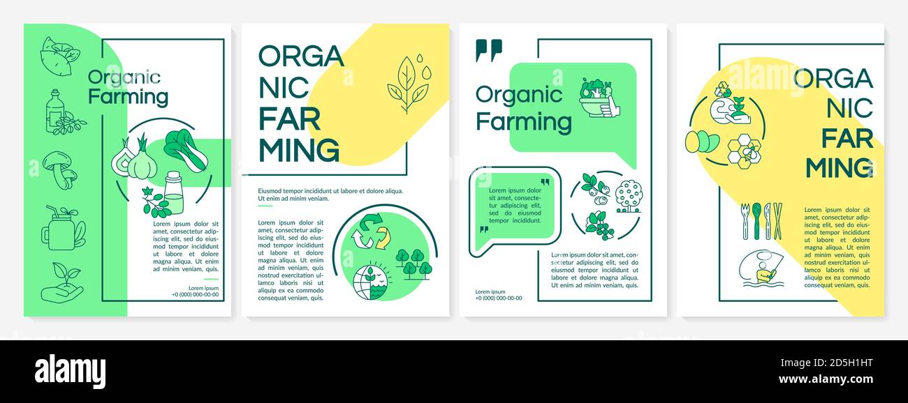 Organic farming practice brochure template Stock Vector Image & Art - Alamy