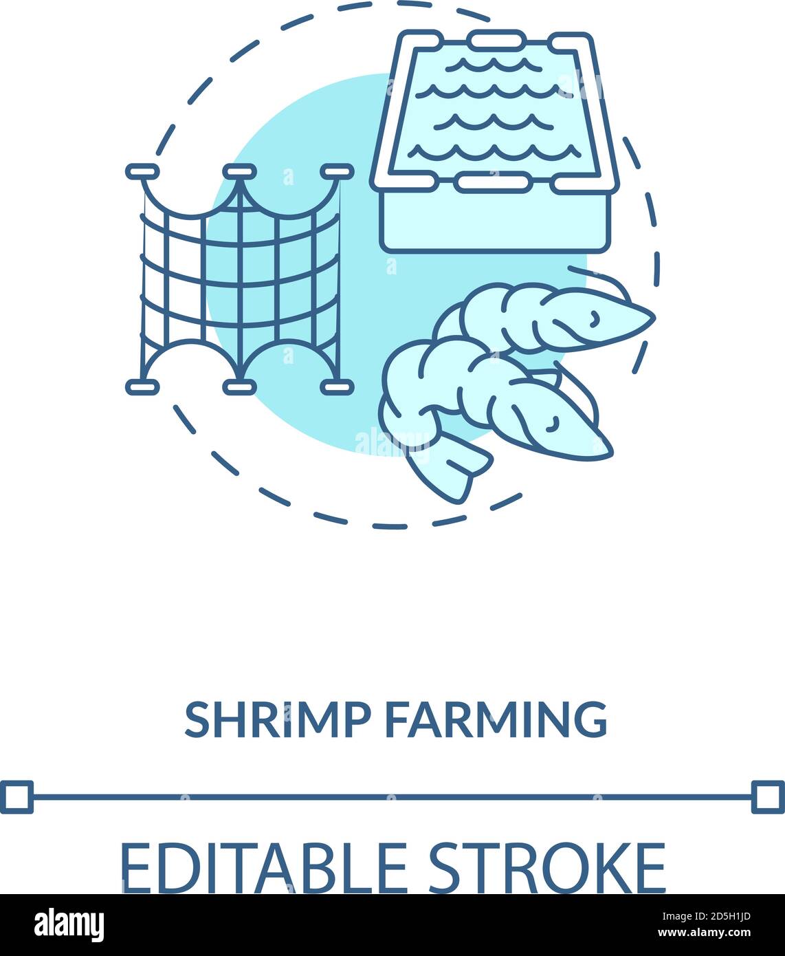 Shrimp farming concept icon Stock Vector Image & Art - Alamy