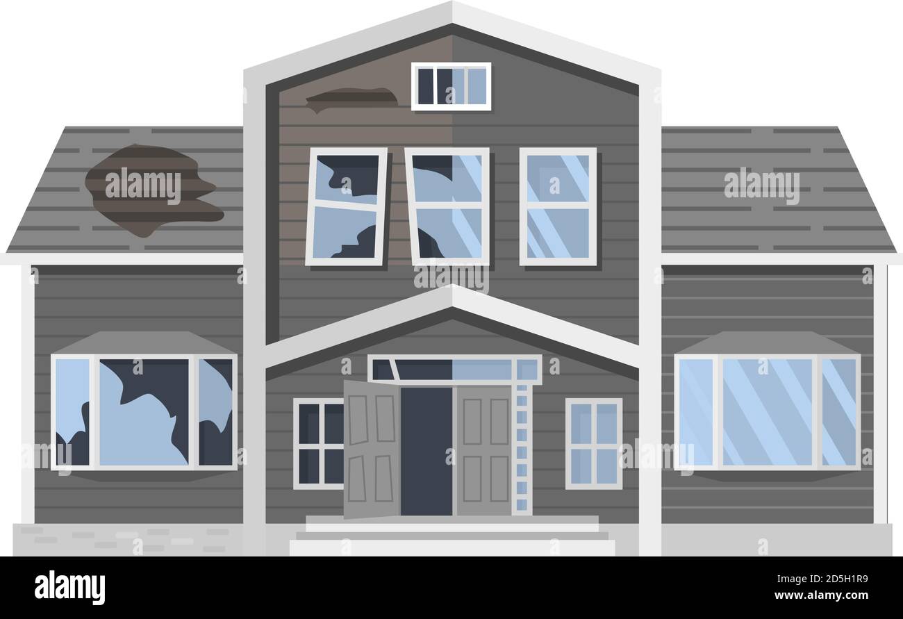 Run down house concept Stock Vector Images - Alamy