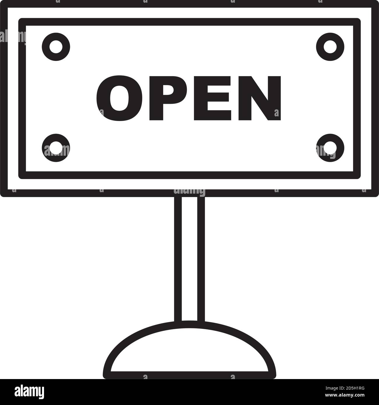 Open Road Sign Line Style Icon Vector Design Stock Vector Image And Art