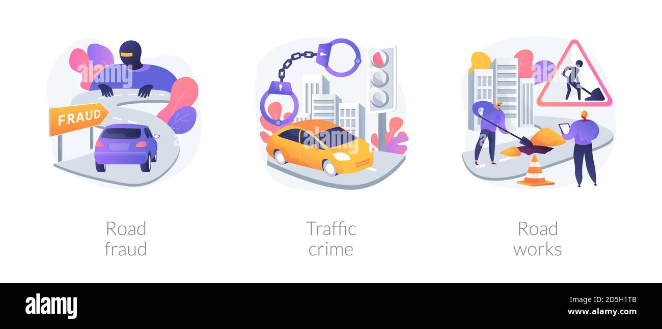 Road safety abstract concept vector illustrations Stock Vector Image ...