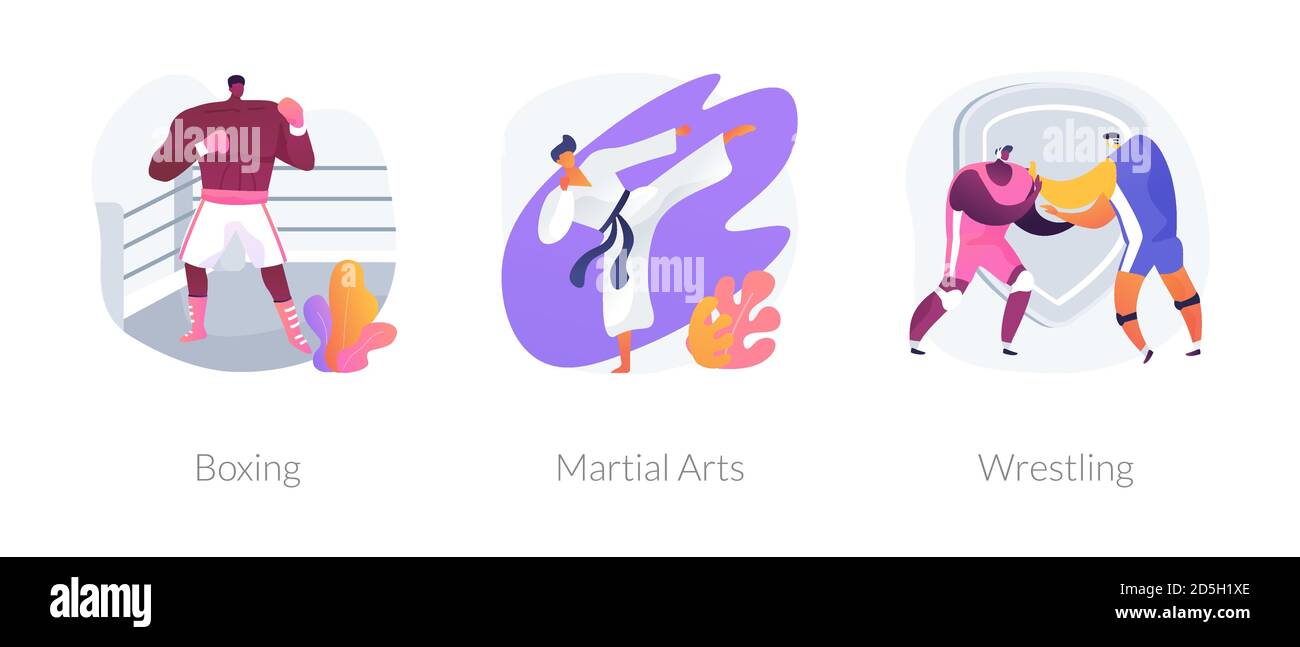 Combat sport abstract concept vector illustrations Stock Vector Image ...