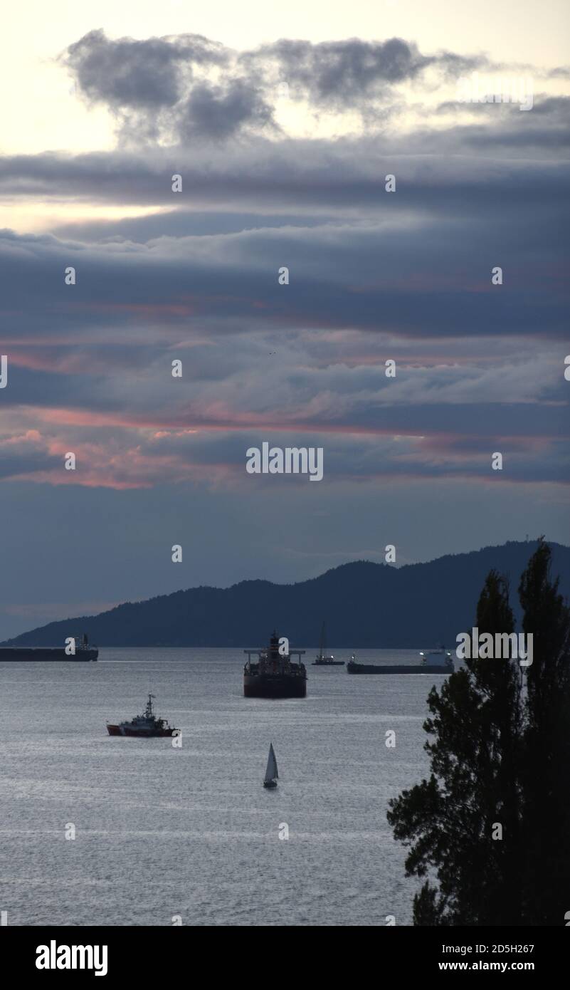 Freighter in english bay hi-res stock photography and images - Alamy