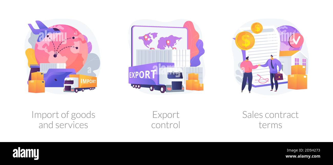 Global trade, distribution and logistics abstract concept vector ...