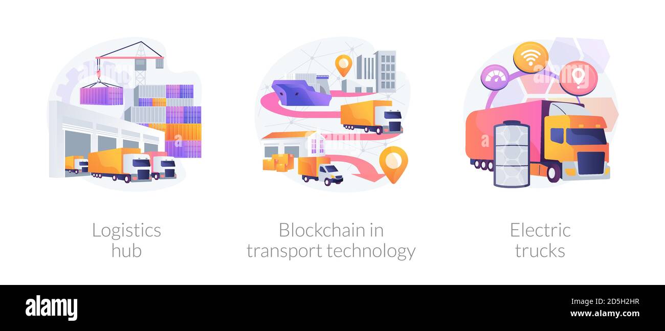 Global logistics center abstract concept vector illustrations Stock ...