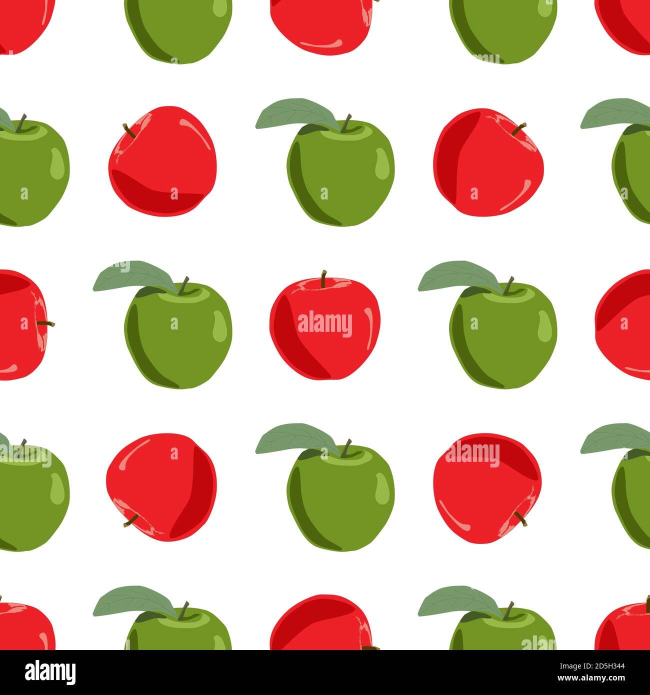 Illustration on theme big colored seamless apple, bright fruit pattern ...