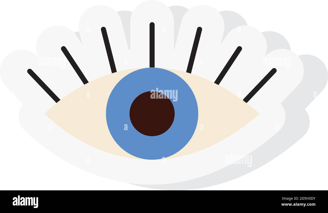 female eye sticker and flat style icon vector design Stock Vector Image ...