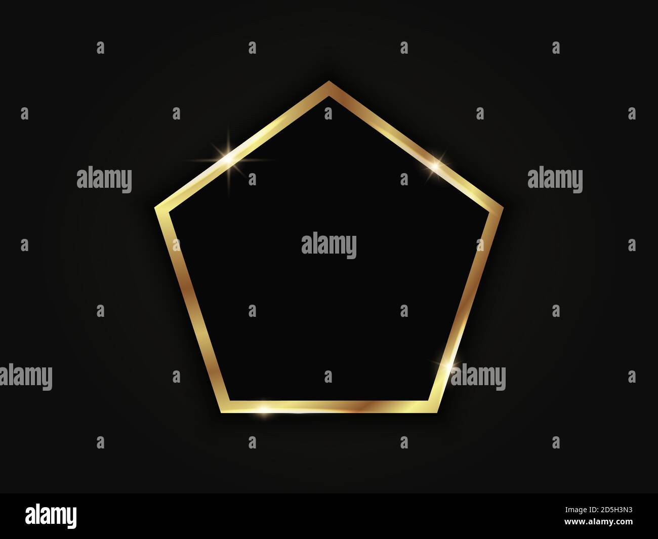 Golden pentagonal frame hi-res stock photography and images - Alamy