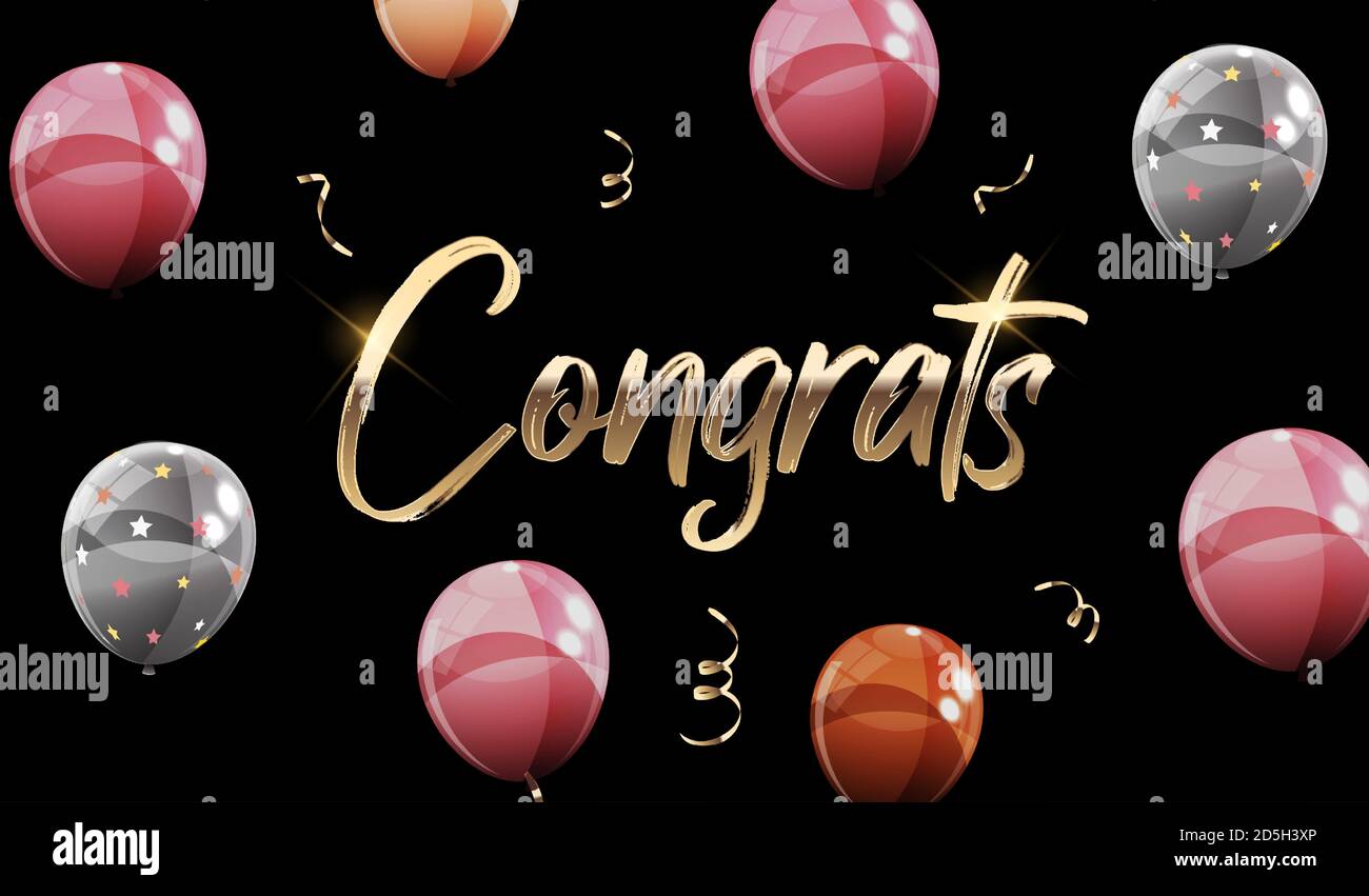 Congratulations abstract design template background. Vector ...