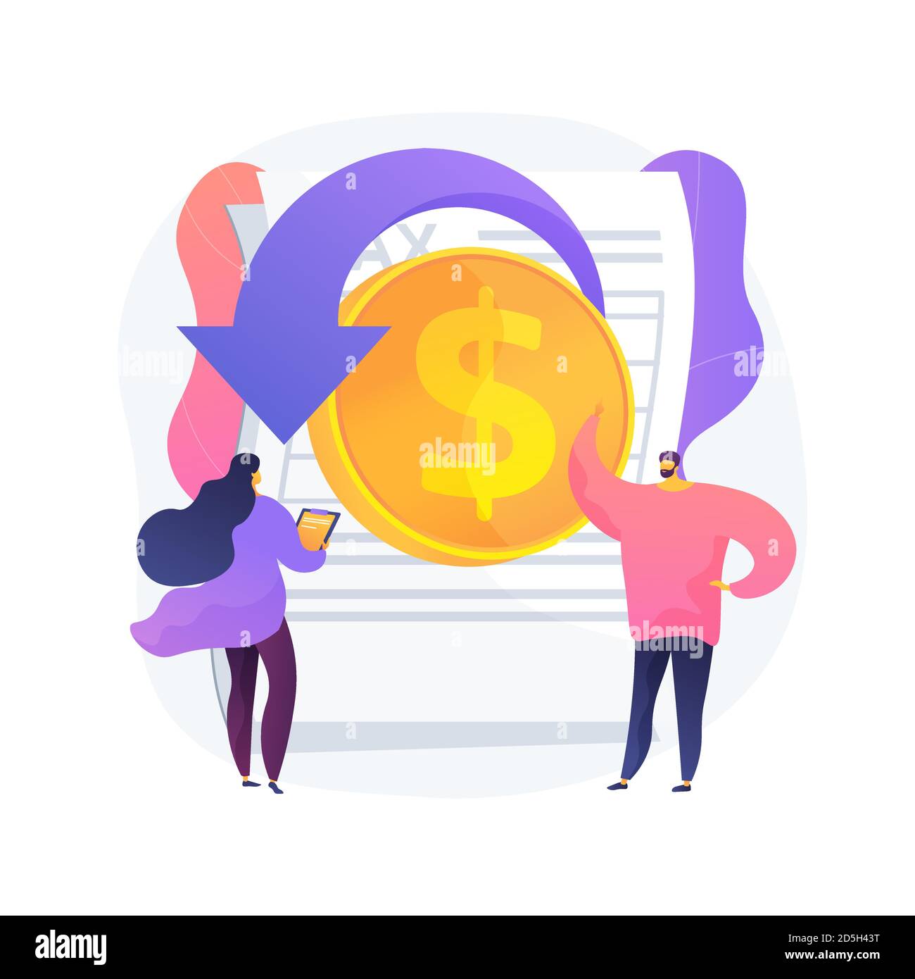 Tax deduction vector concept metaphor Stock Vector Image & Art - Alamy