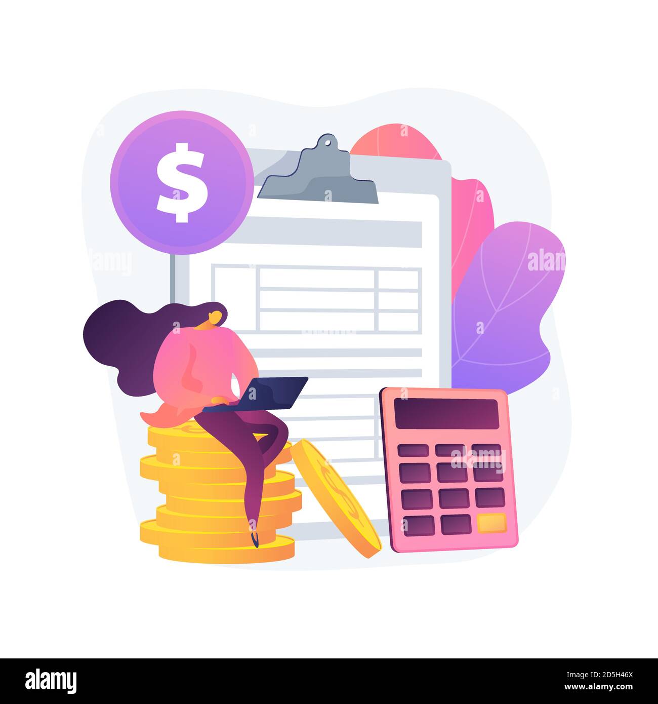 Net income calculating abstract concept vector illustration Stock ...