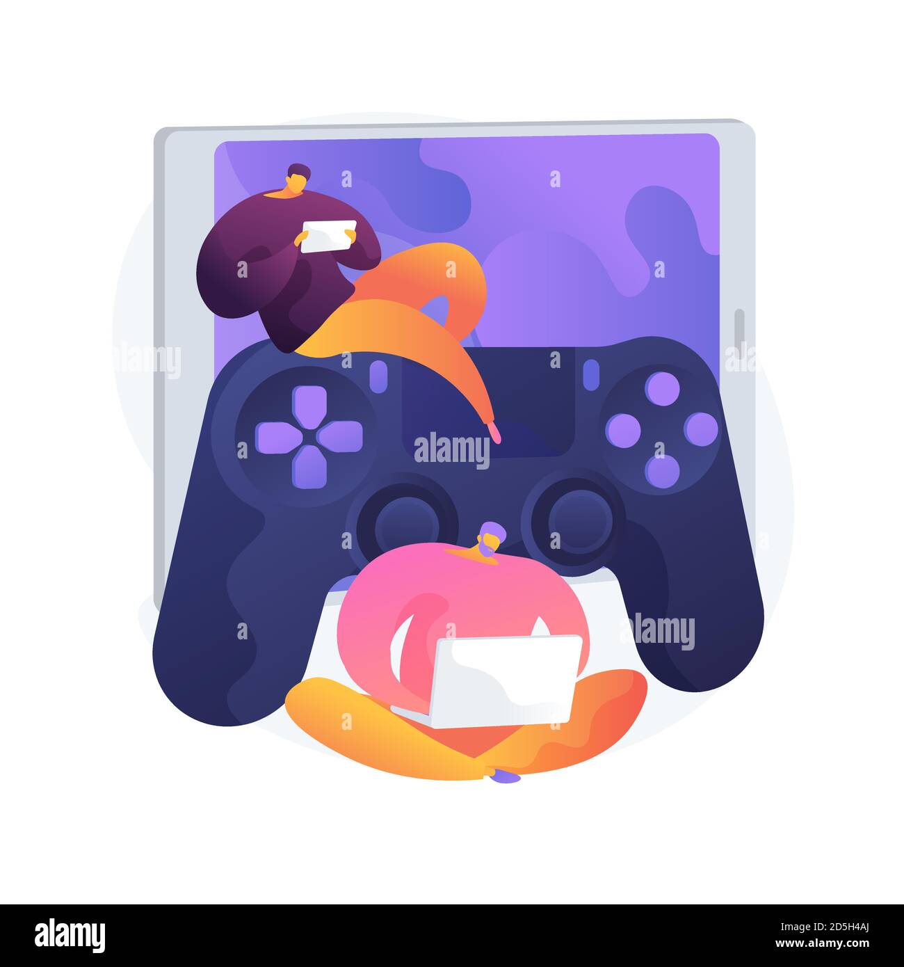 Gaming addiction disorder Stock Vector Images - Alamy