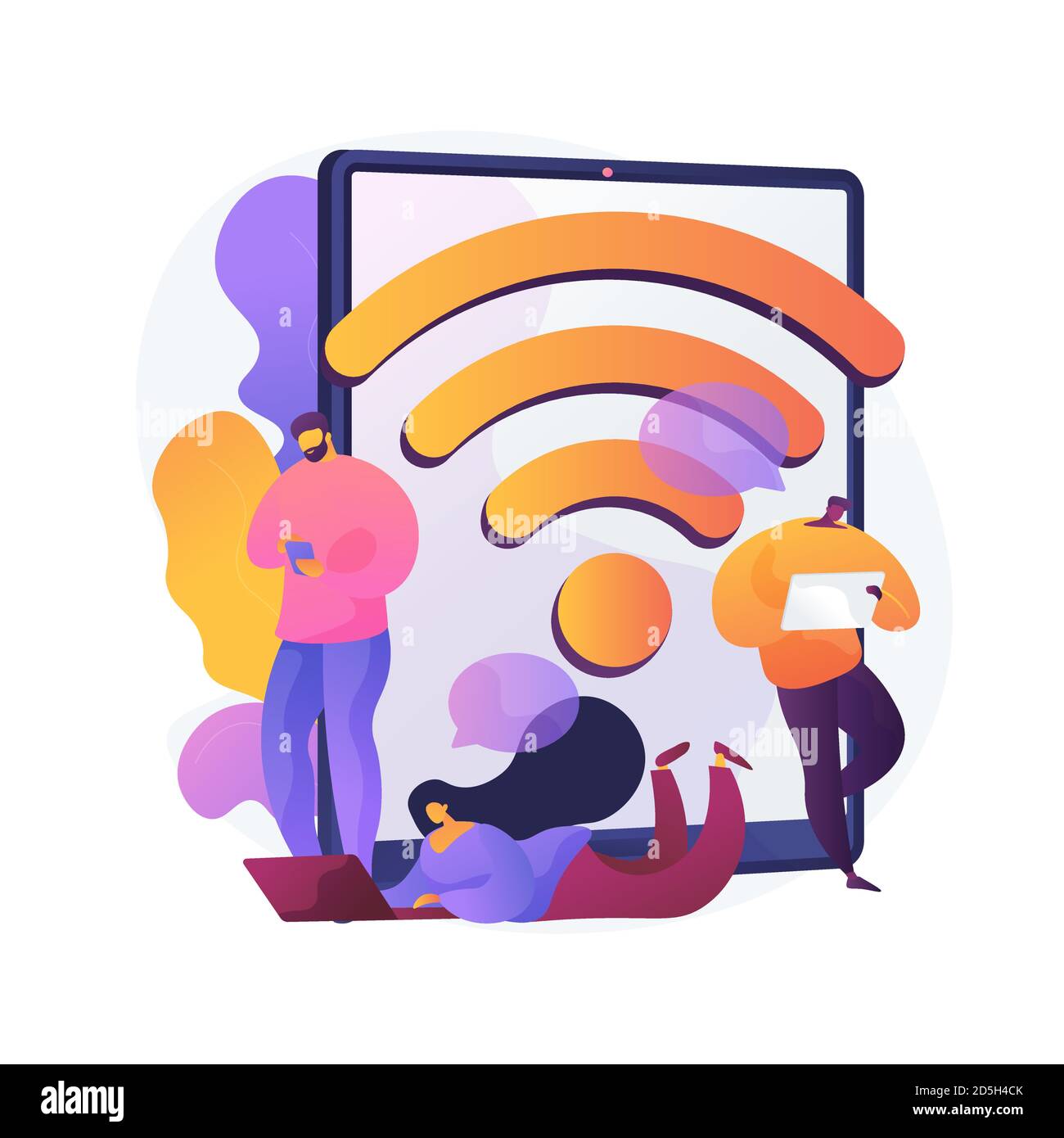 Internet addiction abstract concept vector illustration Stock Vector ...
