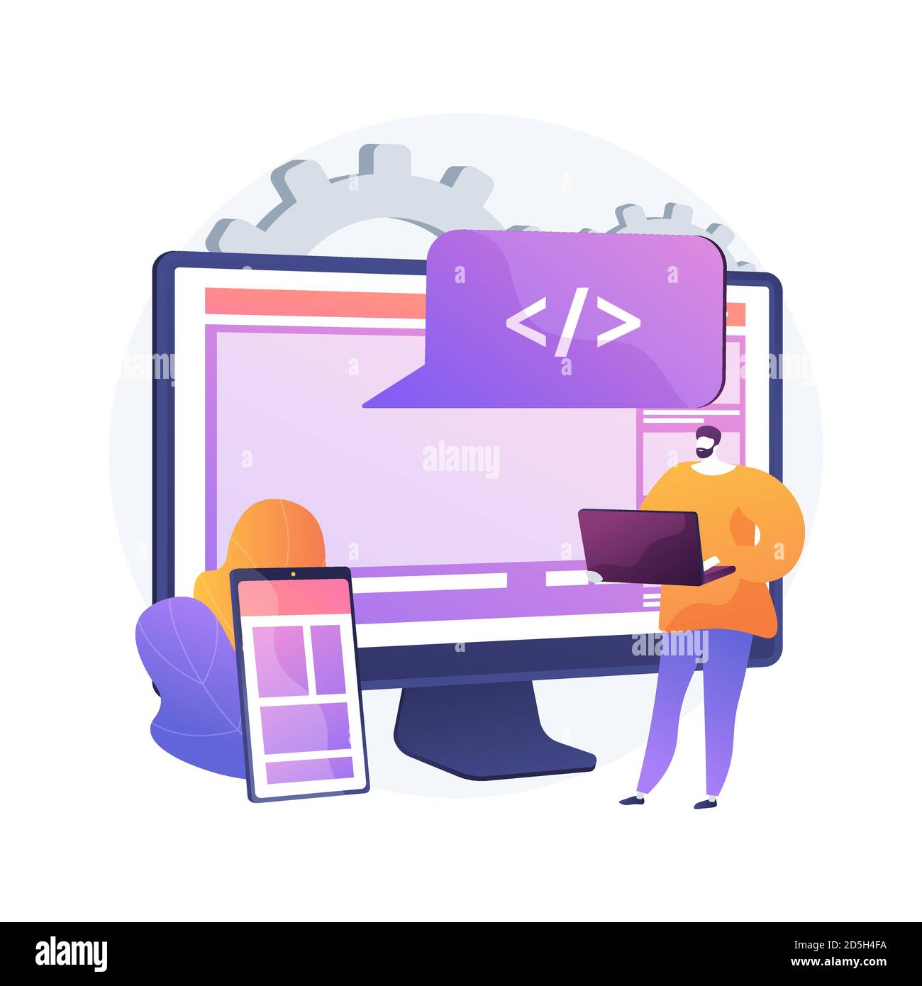 Microsite development abstract concept vector illustration Stock Vector ...