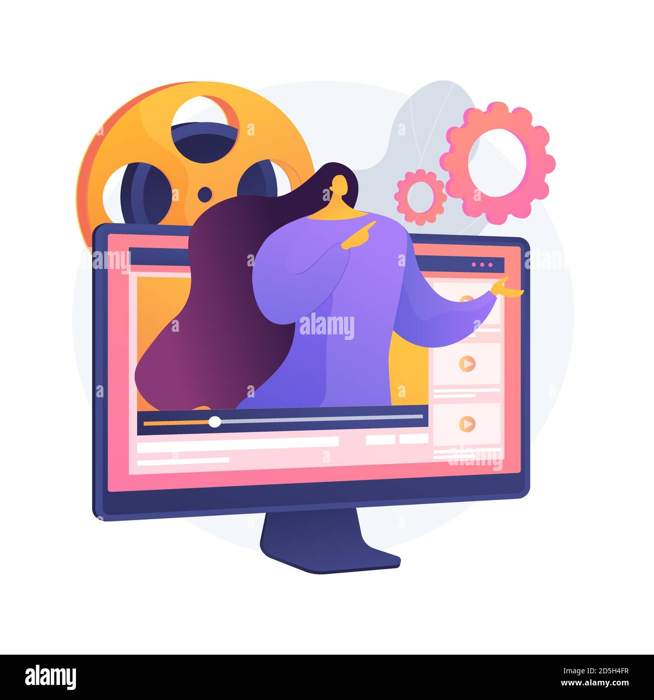 How-to videos abstract concept vector illustration Stock Vector Image ...