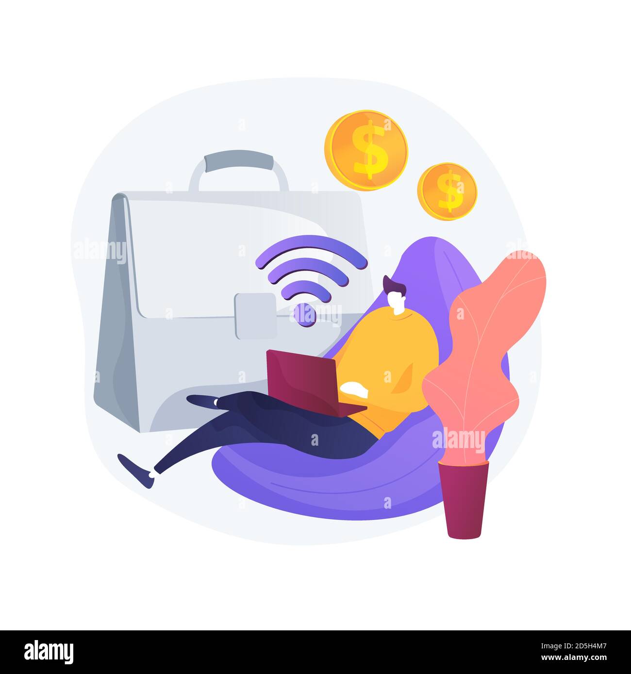 Freelance work abstract concept vector illustration Stock Vector Image ...