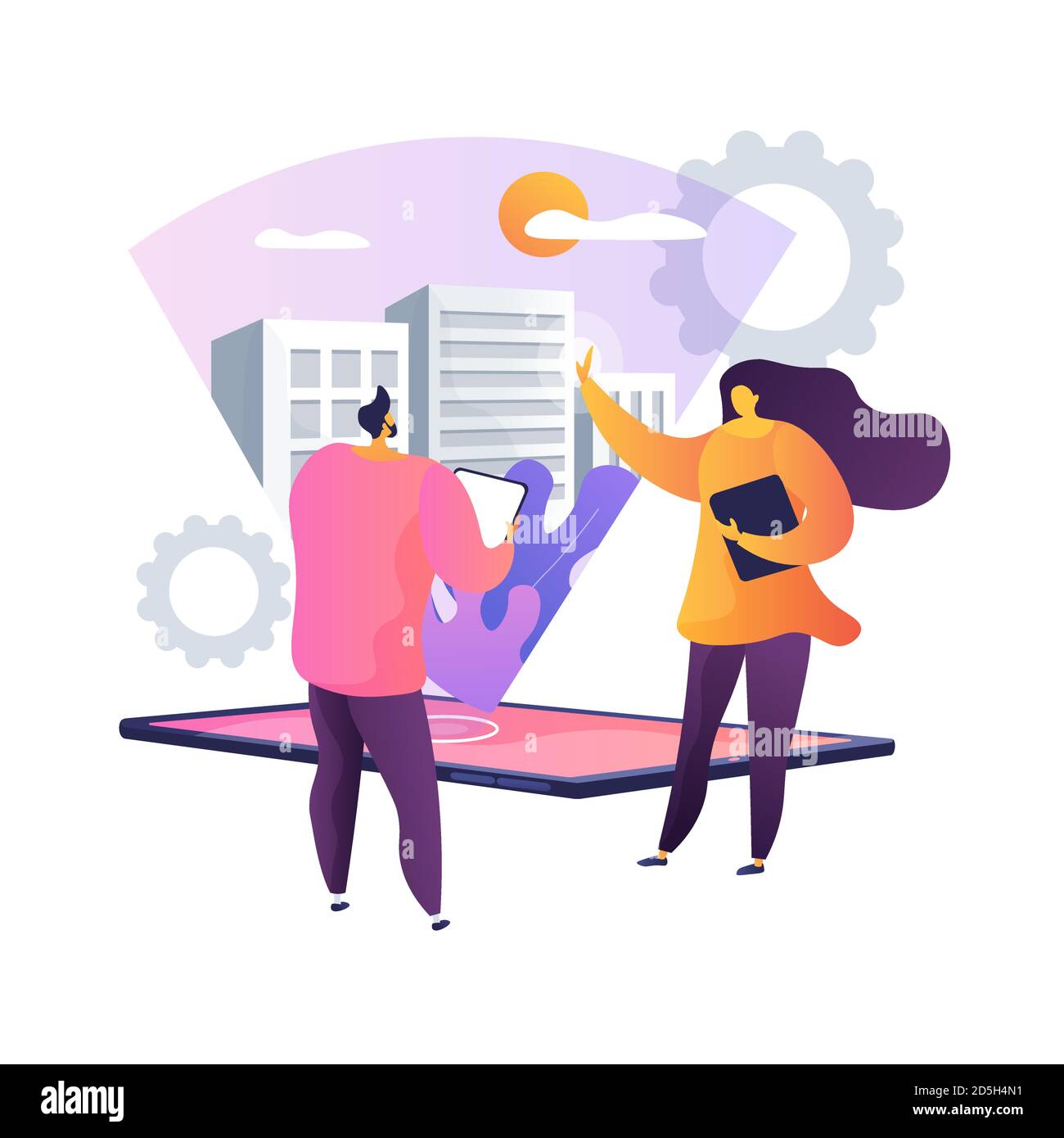 Interactive Design Visualization Abstract Concept Vector Illustration Stock Vector Image And Art