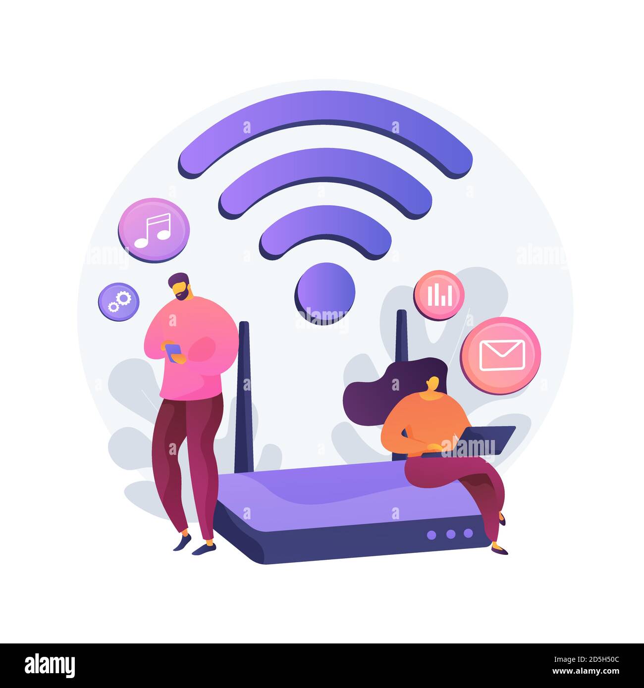 Wi-fi connection abstract concept vector illustration Stock Vector ...