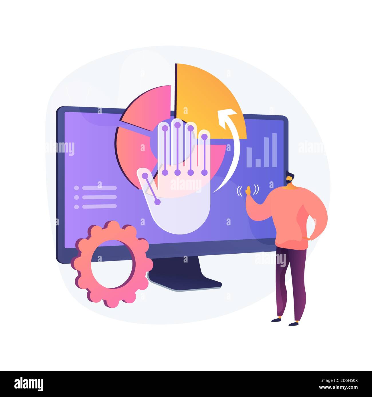 Gesture recognition abstract concept vector illustration Stock Vector ...