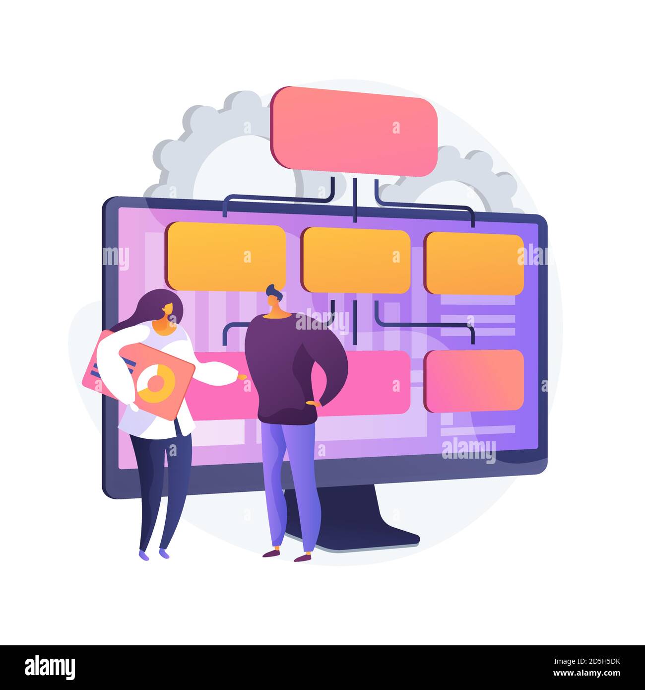 Data driven business model abstract concept vector illustration Stock ...