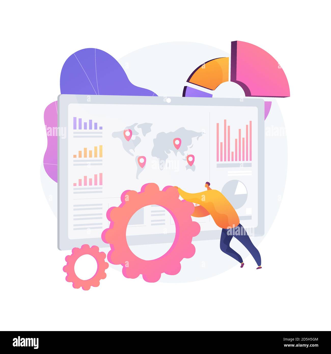 Dashboard service abstract concept vector illustration Stock Vector ...