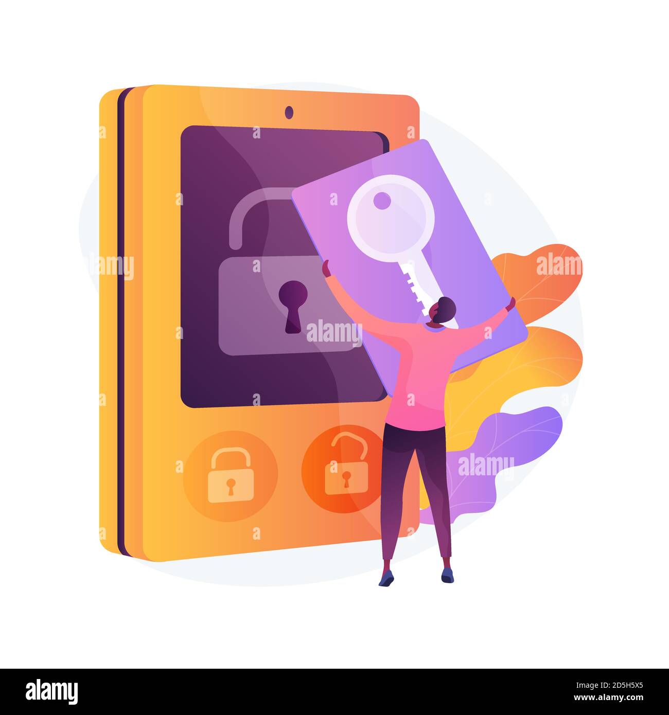 Security access card abstract concept vector illustration Stock Vector ...