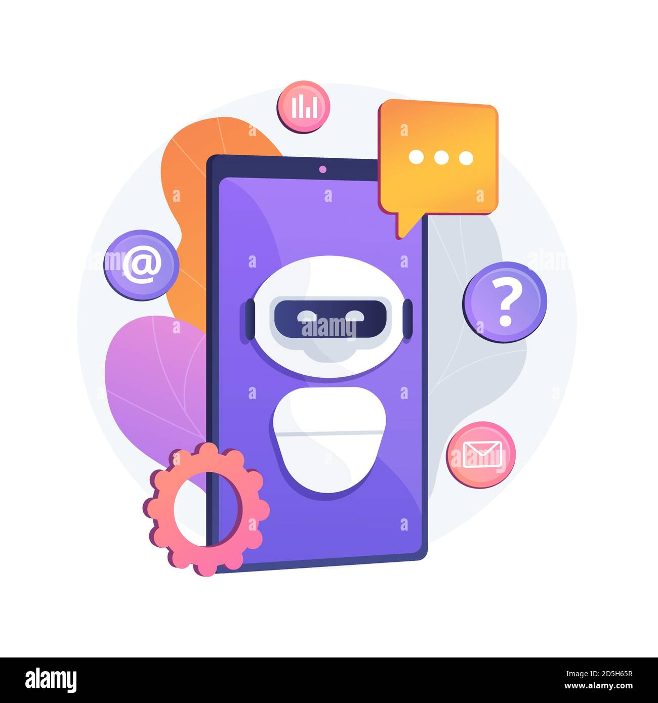Chatbot Artificial Intelligence abstract concept vector illustration Stock Vector Image & Art ...